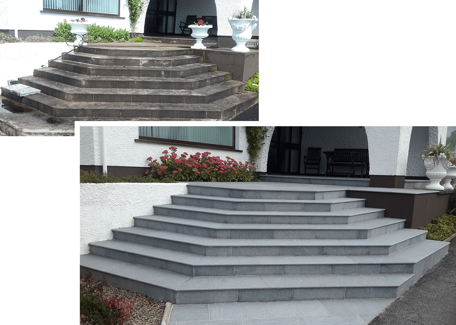 Alshar Charcoal Granite Steps - Lisburn - Gibson Paving